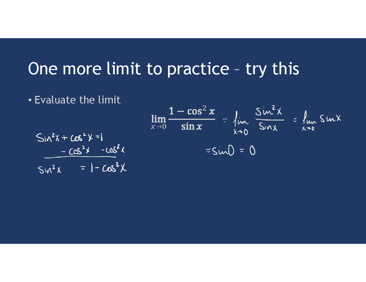 MATH140 Limit Rules & Evaluation Techniques - Practice Guide - Studocu