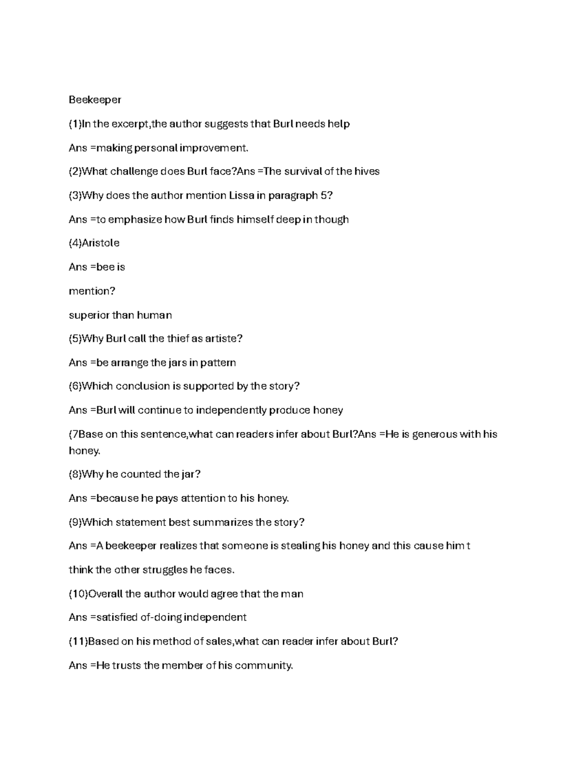 RLA Set 2 2025 - GED Study Notes on Beekeeping and Food Engineering ...