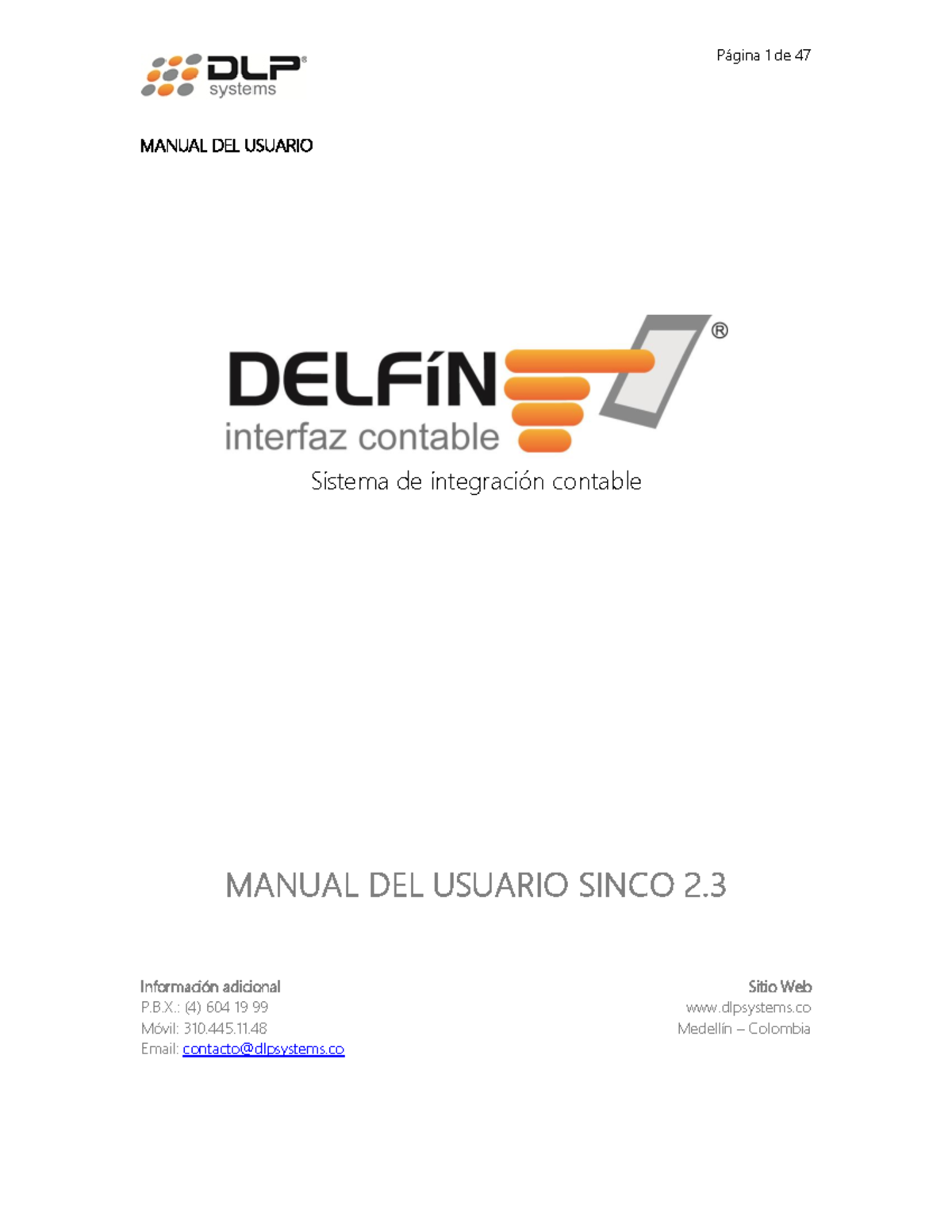 Manual del Usuario: Guía Completa para Sinco Software 2.3 - Studocu