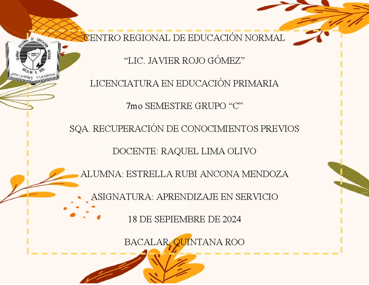 1. Cuadro SQA - Ayuda en la gestion escolar - CENTRO REGIONAL DE ...