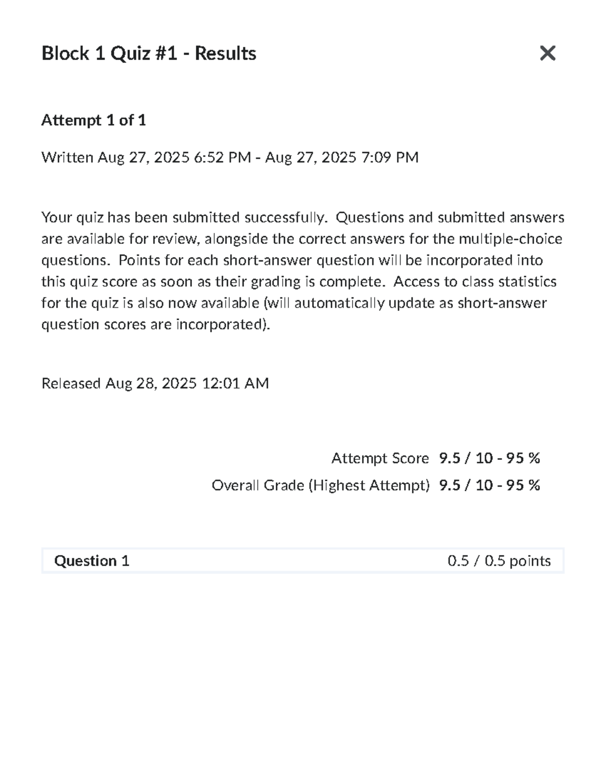 Quiz 2 Results - PSIO 201 FA25 (100:203) - Aug 27, 2025 - Studocu