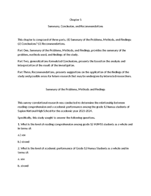 Lesson 1 - Introduction, SOP, and Hypothesis - LESSON 1: Chapter One: Featuring Introduction ...