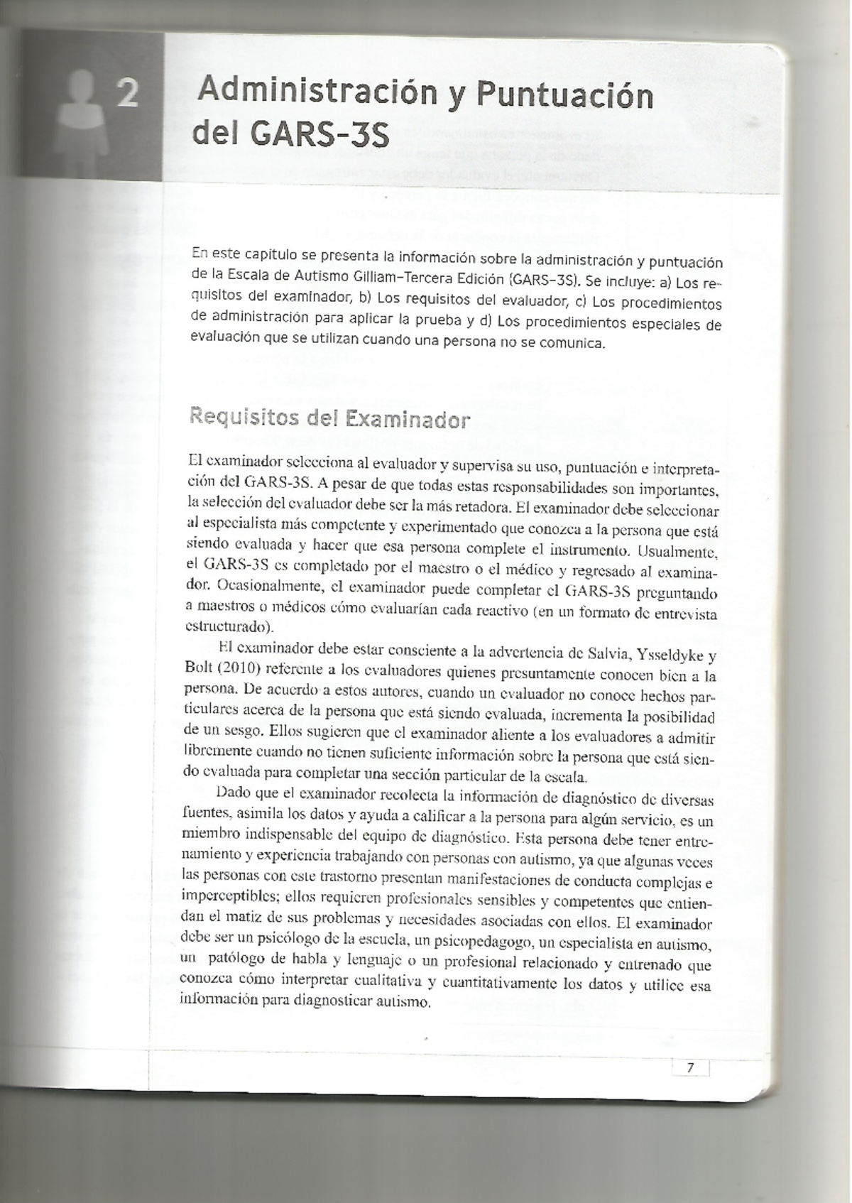 GARS-3 Manual 2 - Herramientas para Evaluación Psicológica - Studocu
