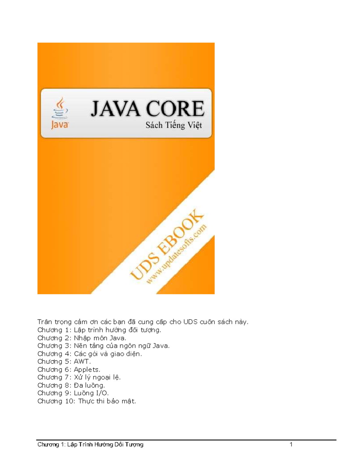 Java Core Tiếng Việt: Lý Thuyết Cơ Bản Về Ngôn Ngữ Lập Trình JAVA - Studocu
