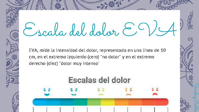 Escala EVA del Dolor: Tipos y Fases de Intensidad - Studocu