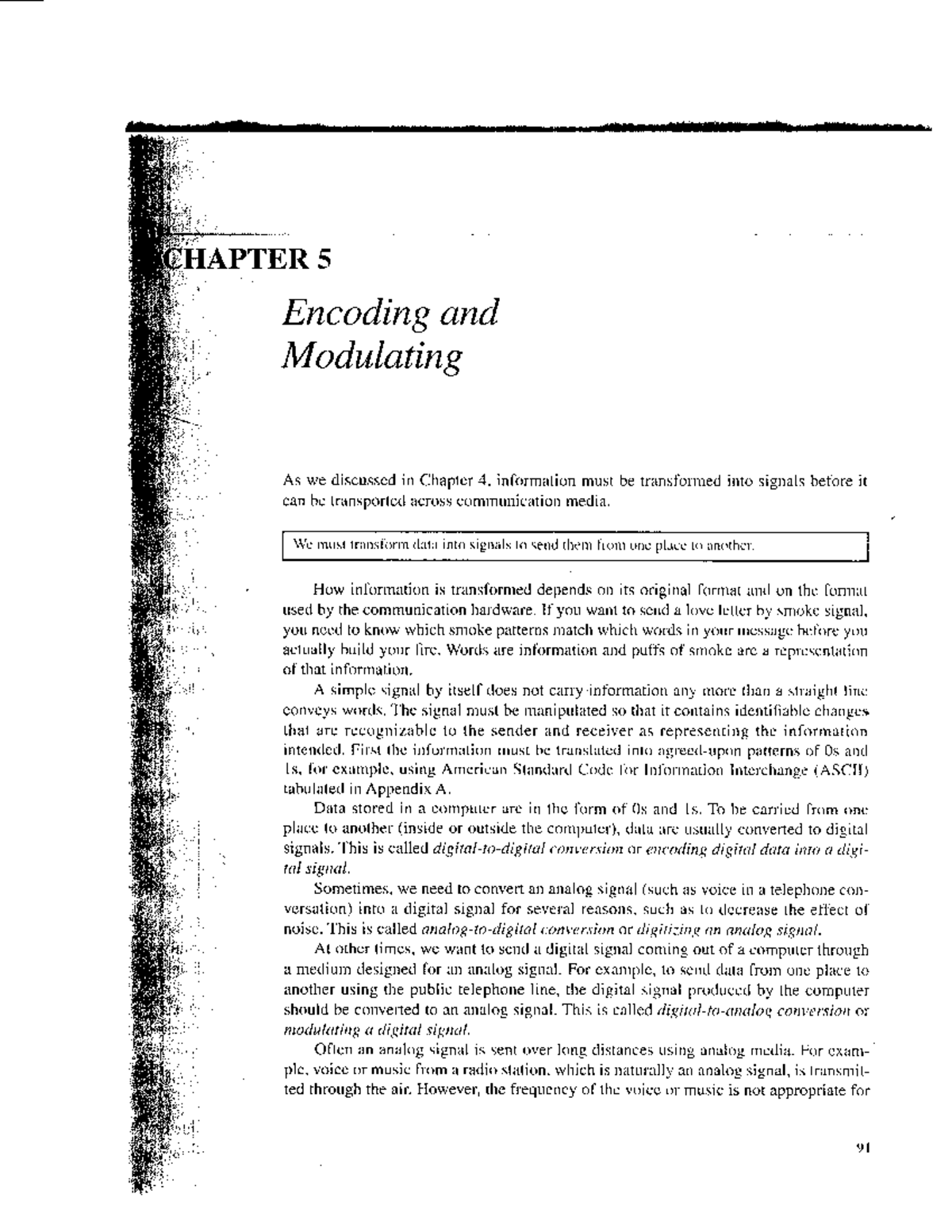 Chapter 5: Encoding and Modulating Techniques in Data Communication ...