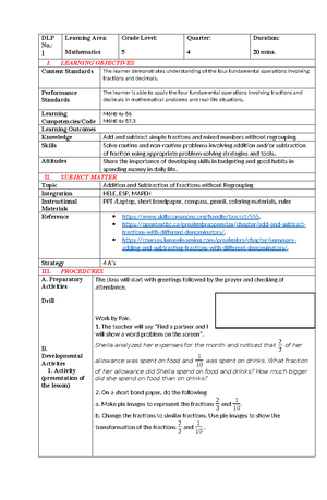 Ariel Bordago Lesson-PLAN2 - A Semi-Detailed Lesson Plan in Teaching Percentiles for Grouped ...