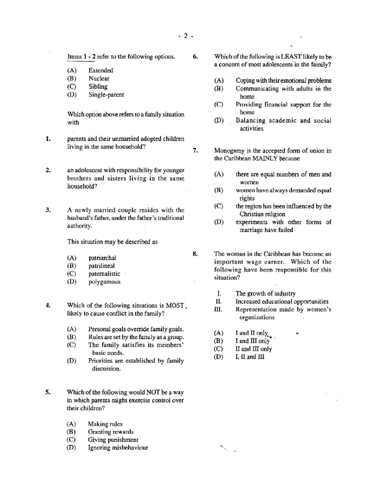 CSEC SOCIAL STUDIES SBA GUIDELINES: RESEARCHING SINGLE PARENT FAMILIES ...