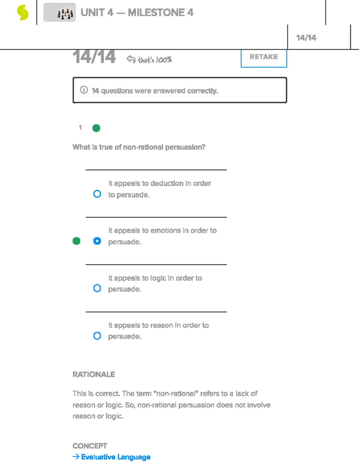 Sophia UNIT 4 Milestone 4 Critical Thinking Retake Notes - Studocu