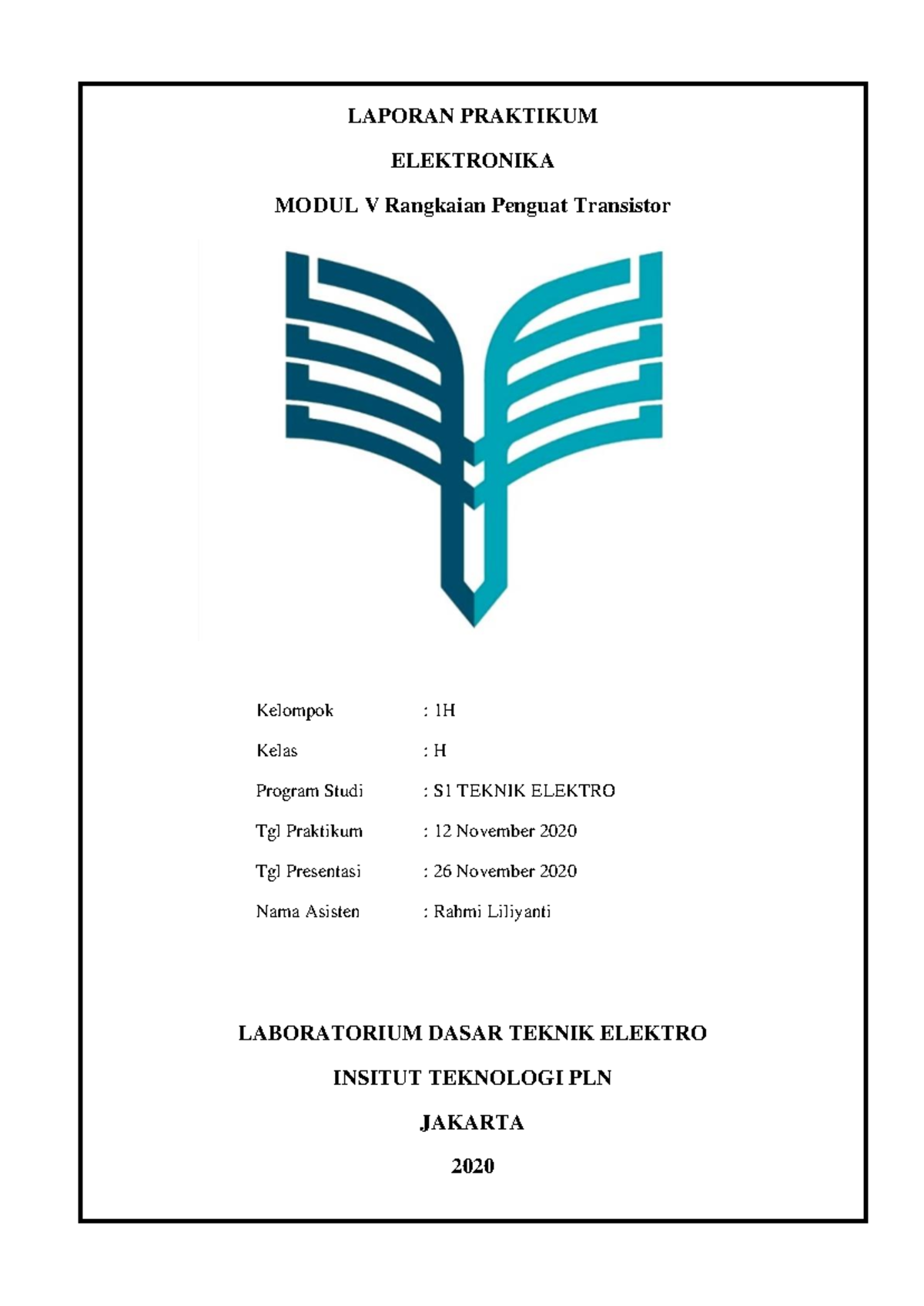 LP M5 Elektronika - Mengenal Rangkaian Penguat Transistor - LAPORAN ...