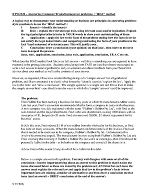 IRAC - How to answer legal problem-based questions for exams - The IRAC ...