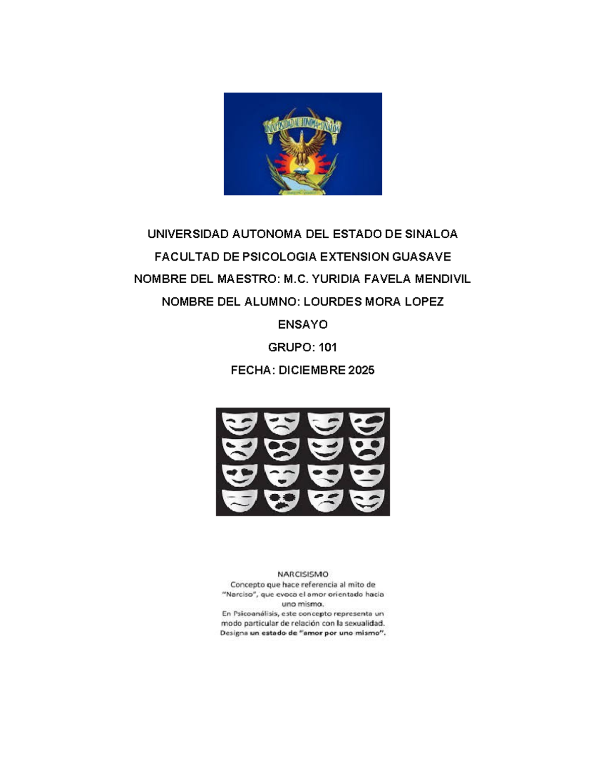 El Narcisismo y su Verdadero Yo: Un Ensayo sobre el Trastorno de ...