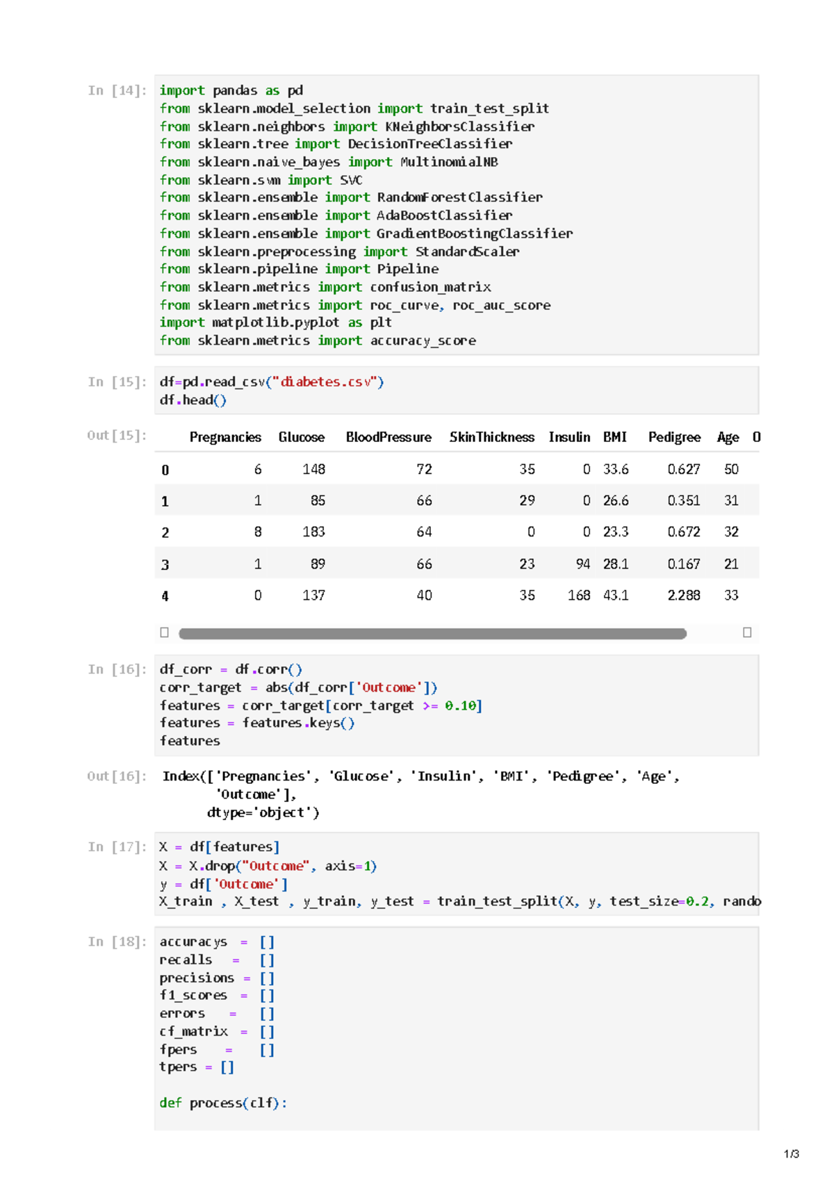 Machine Learning Algorithms Evaluation - Assign 5 - OOMD - Studocu