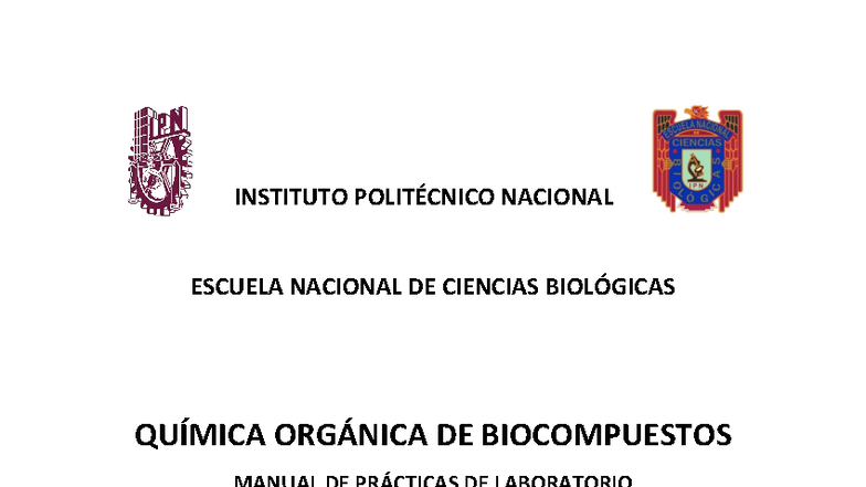 Manual de Prácticas de Química Orgánica de Biocompuestos 25-2 - Studocu