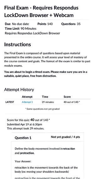 Module 5 - Final Exam Answer Key on Muscle Tissue and Actions - Studocu