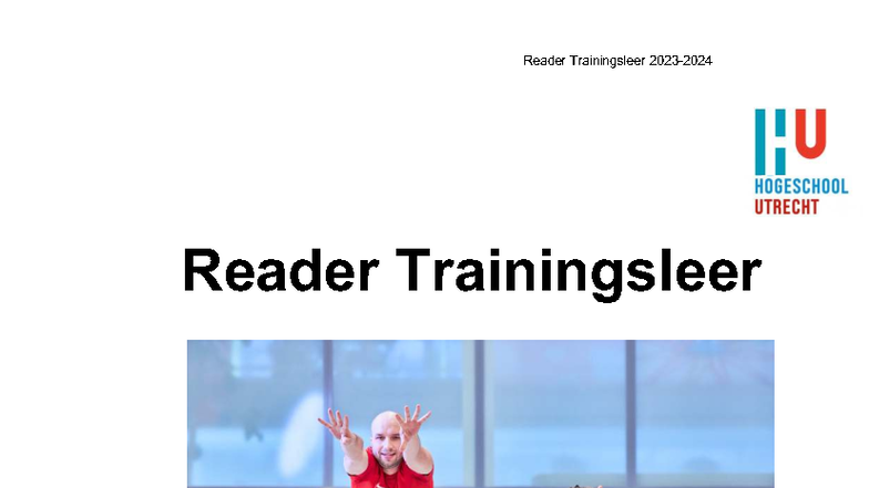 Reader trainingsleer 2023-2024 - Auteurs: Jeroen Rietvelt Inge van Dam ...