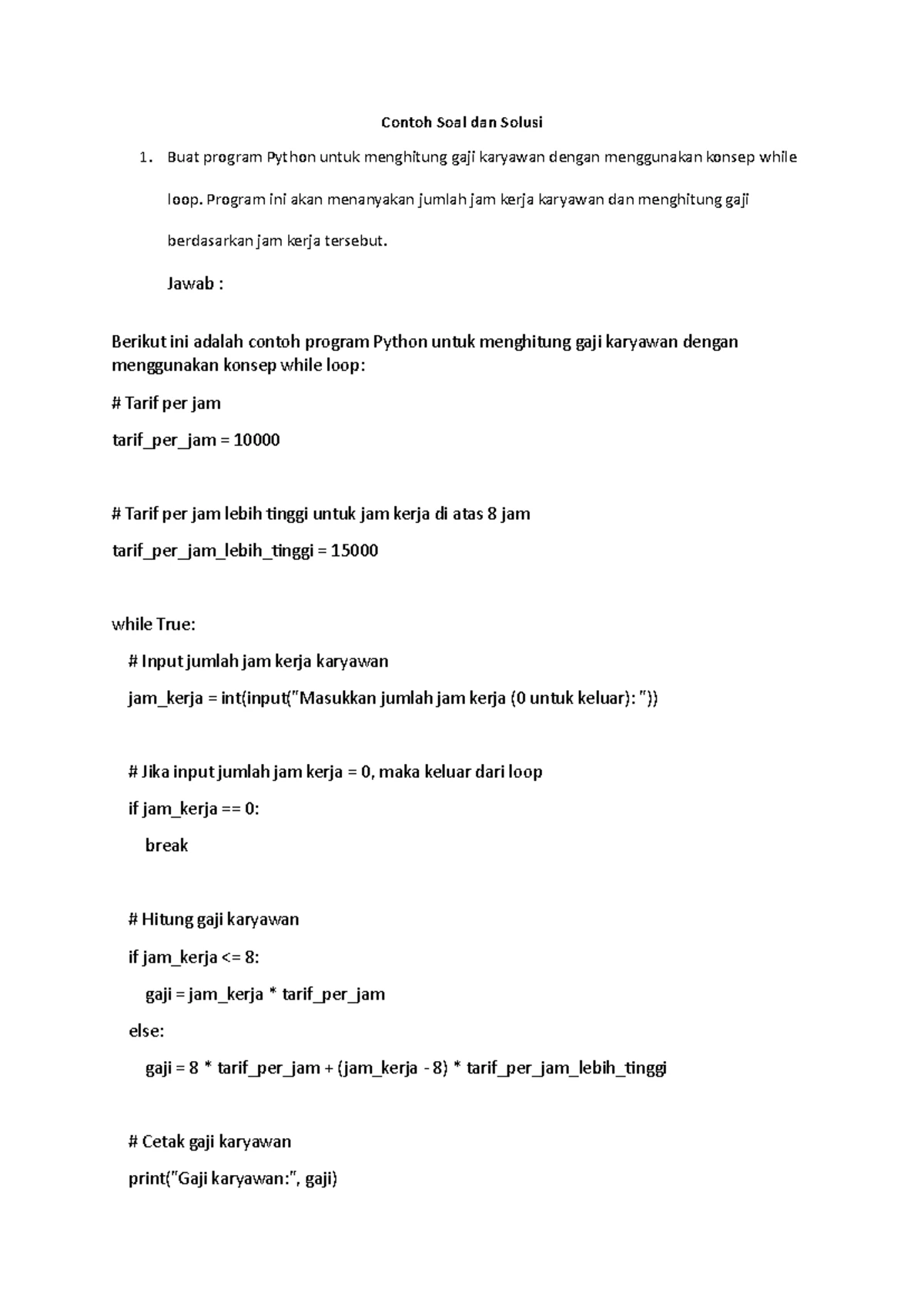 Konseop for loop - Soal dan Solusi tentang konsep for loop - Contoh Soal dan Solusi Buat program ...