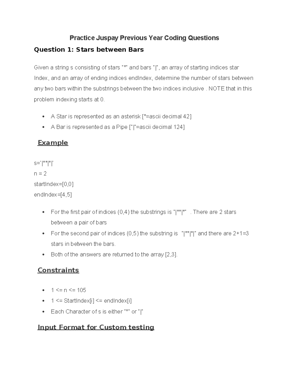 Practice Juspay PY Coding Questions for Skills Assessment - Studocu