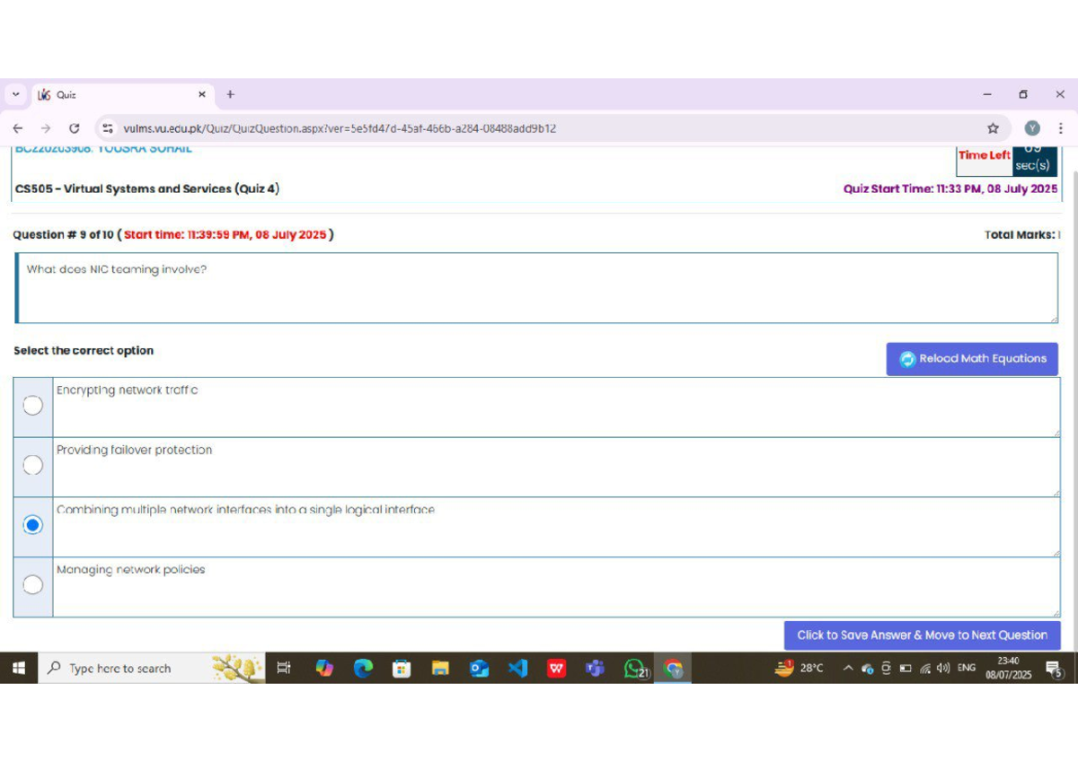 CS505 Virtual Systems and Services Quiz 4 Overview and Questions - Studocu