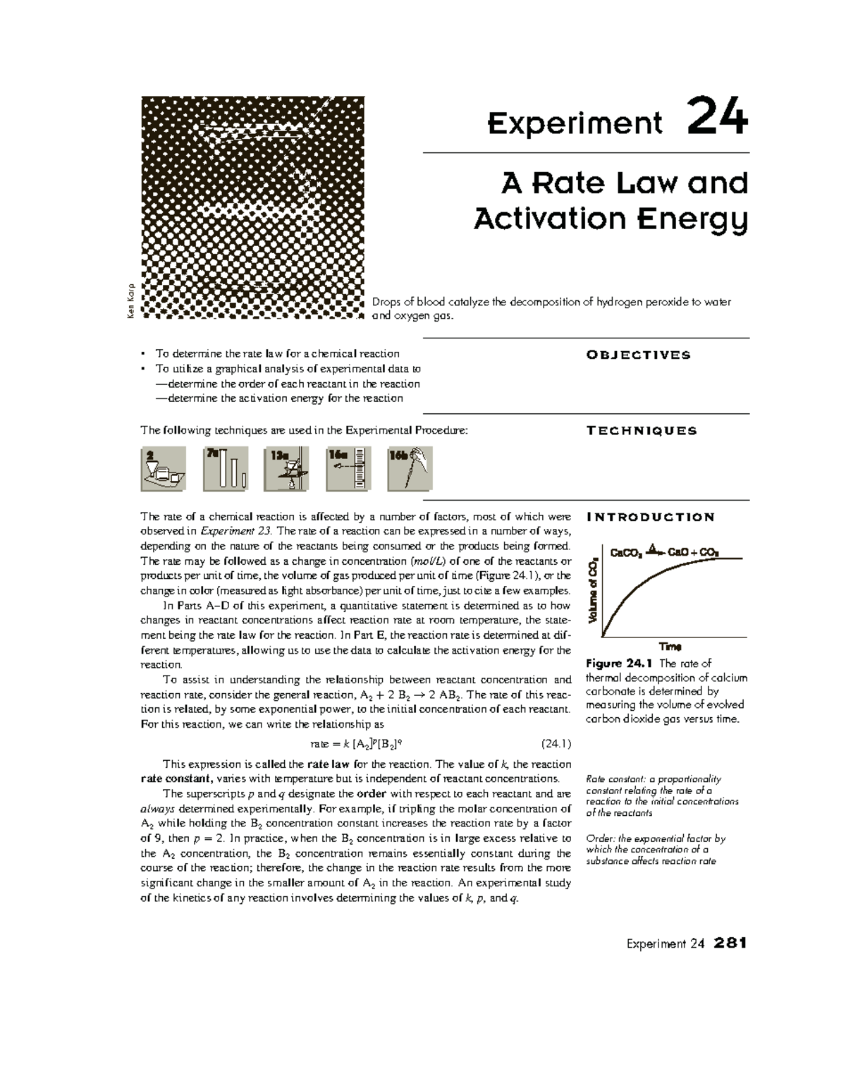 Experiment 15 - A Rate Law and Activation Energy - Experiment 24 A Rate ...