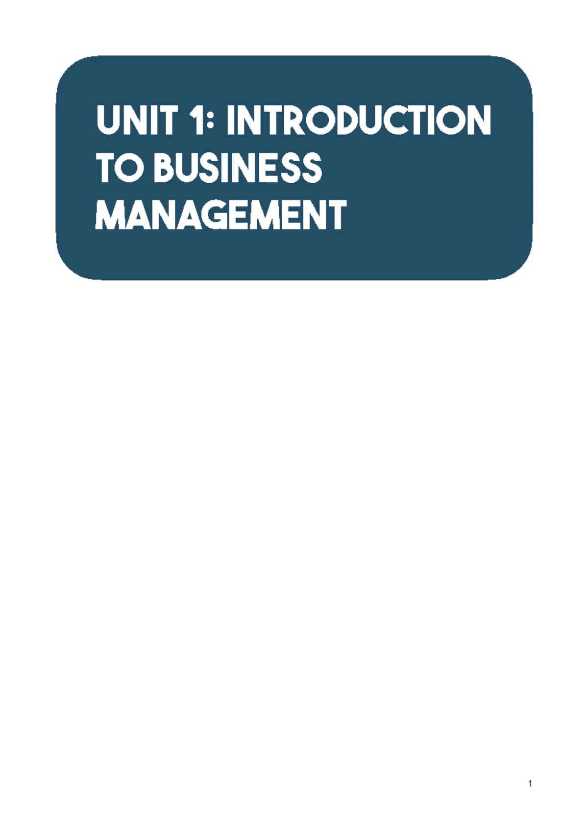 IB Business Management Unit 1 (Notes, Case studies and Tools) - UNIT 1 ...