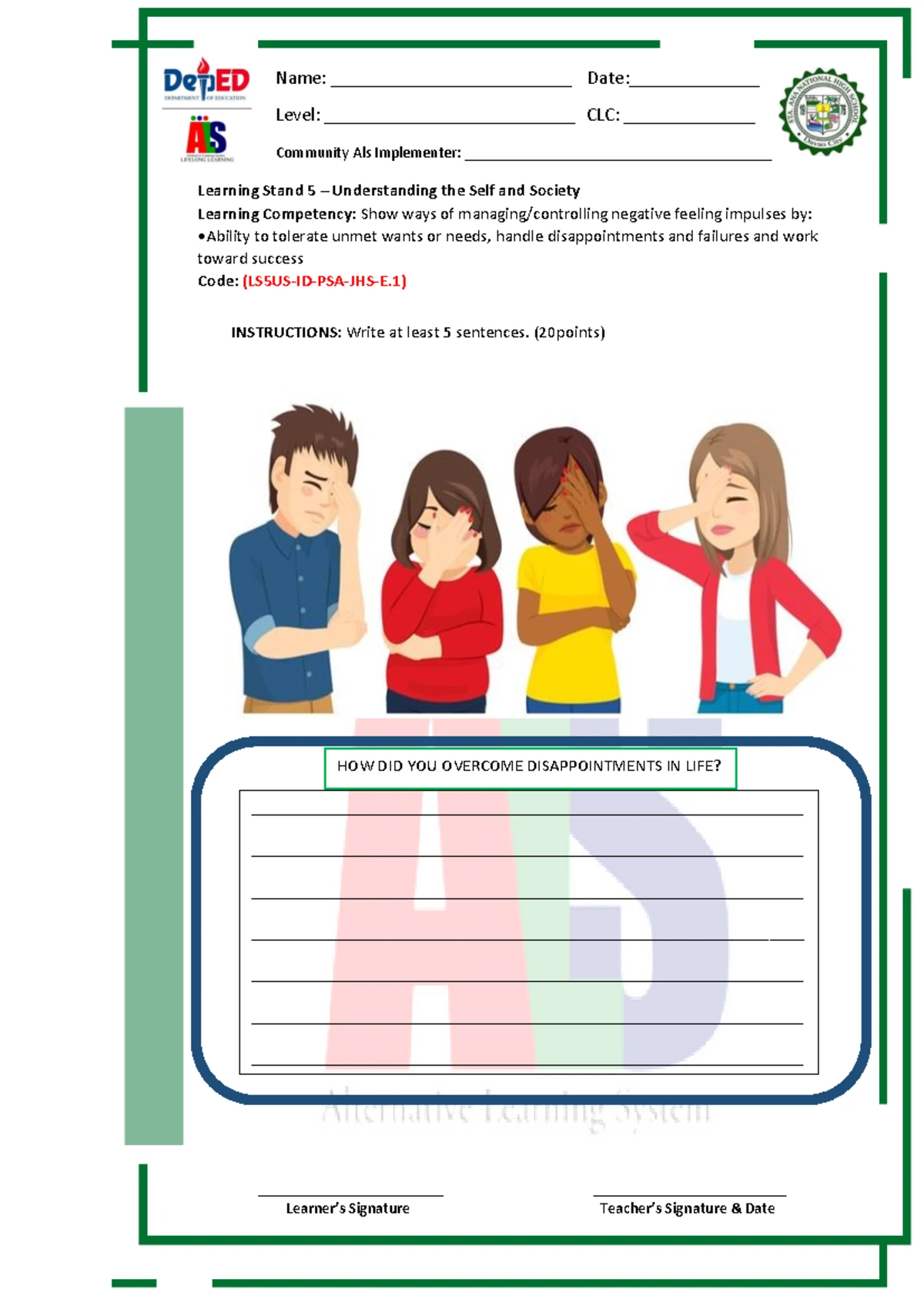 Q2 PE & Health 7 Activity Sheet: Family Bonding Through Physical ...