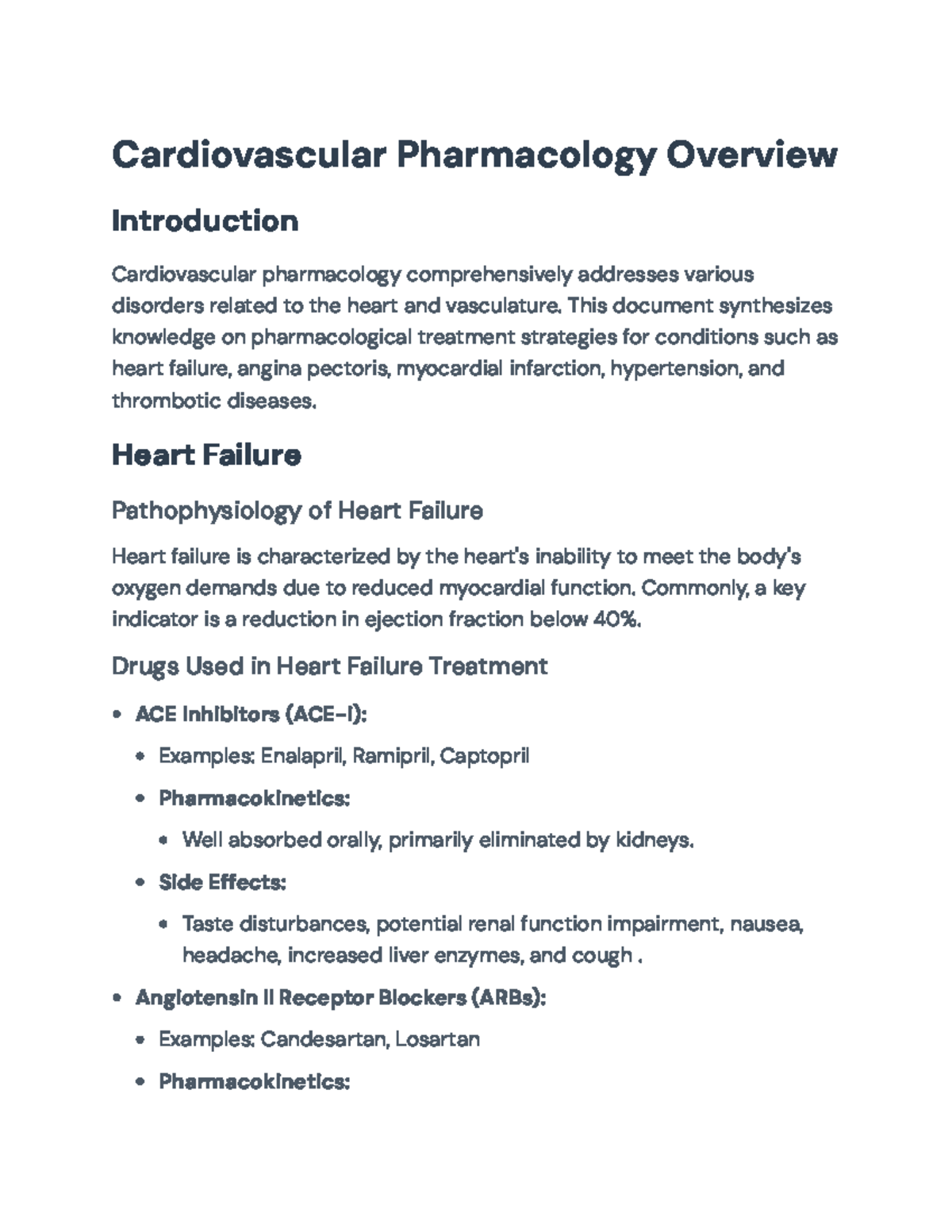 Cardiovascular Pharmacology: Key Treatments and Strategies Overview ...
