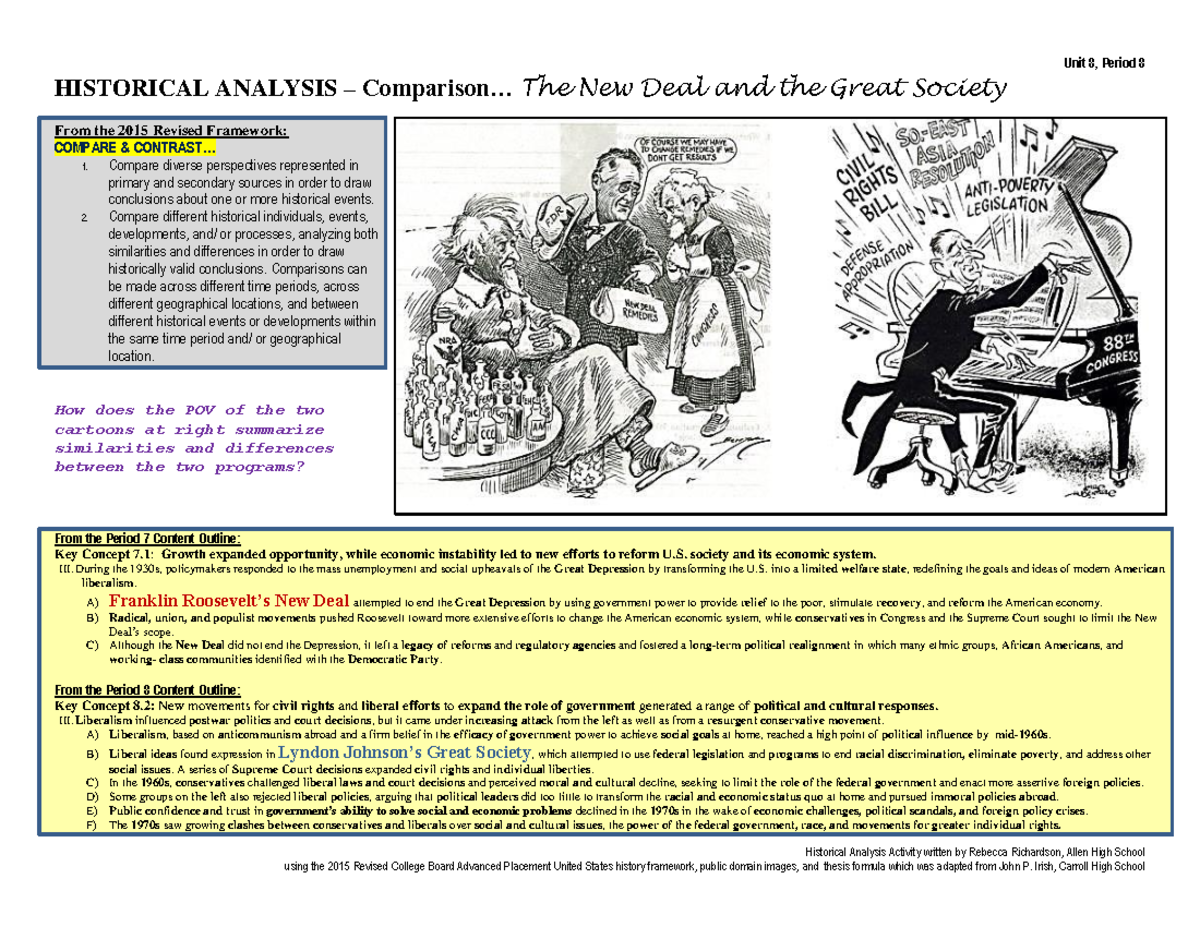 LBJ vs. FDR: Comparing New Deal & Great Society - Historical Analysis ...