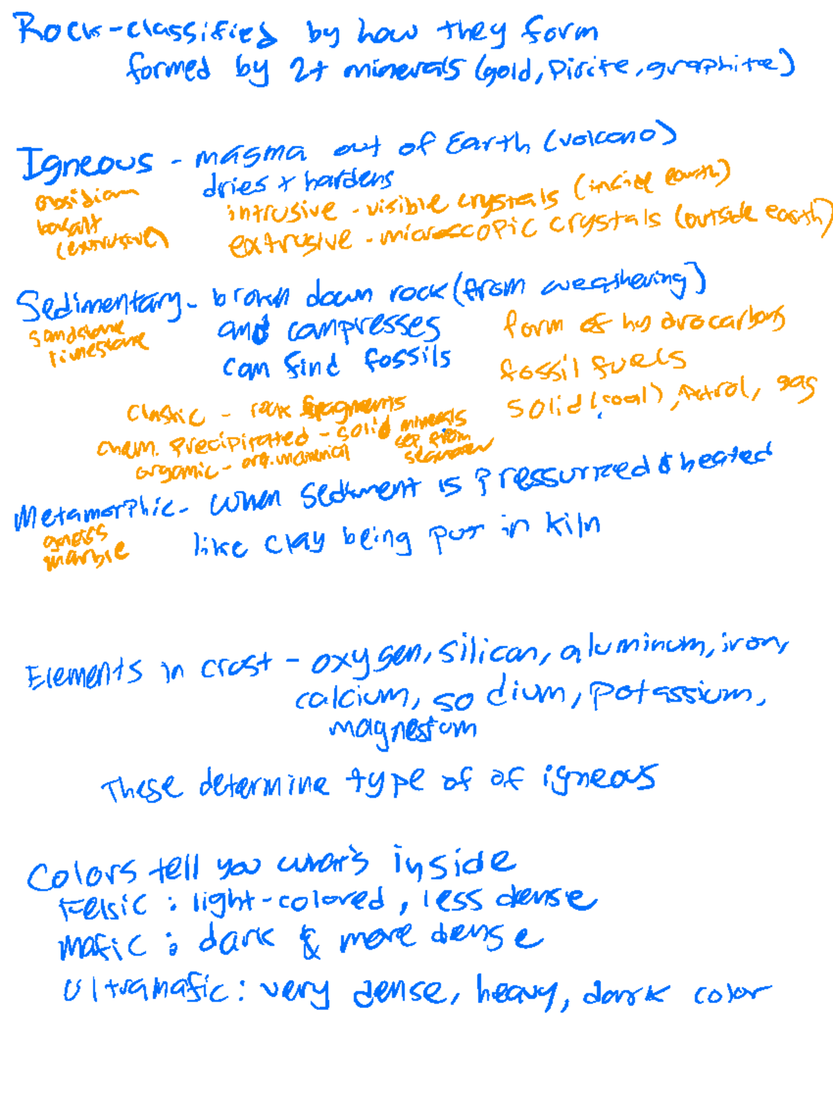 Rock Cycle - Professor Geordie Armstrong - Rock classified by how they ...