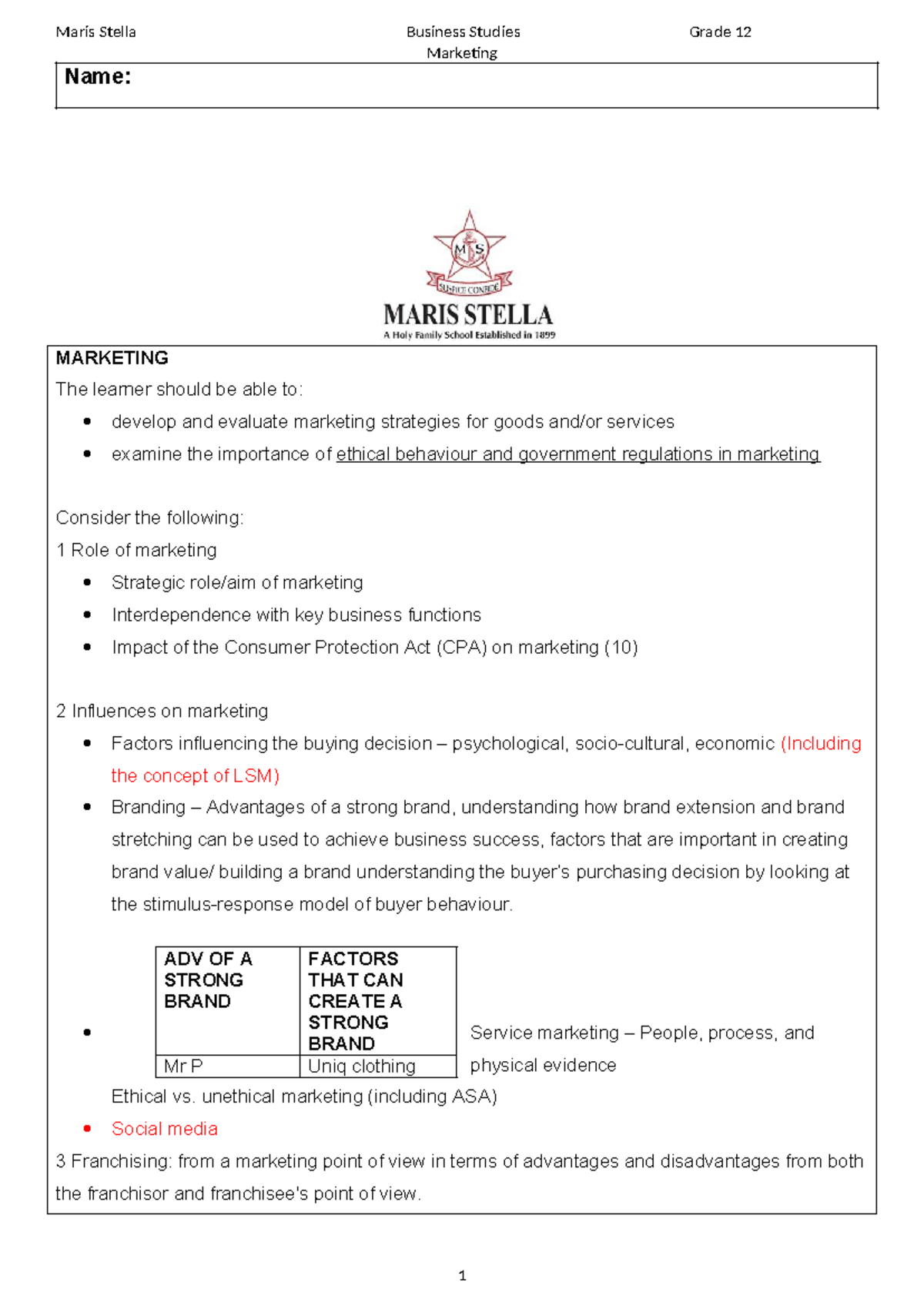 Final Exam Study Guide for BUS101: Business Principles and Practices ...