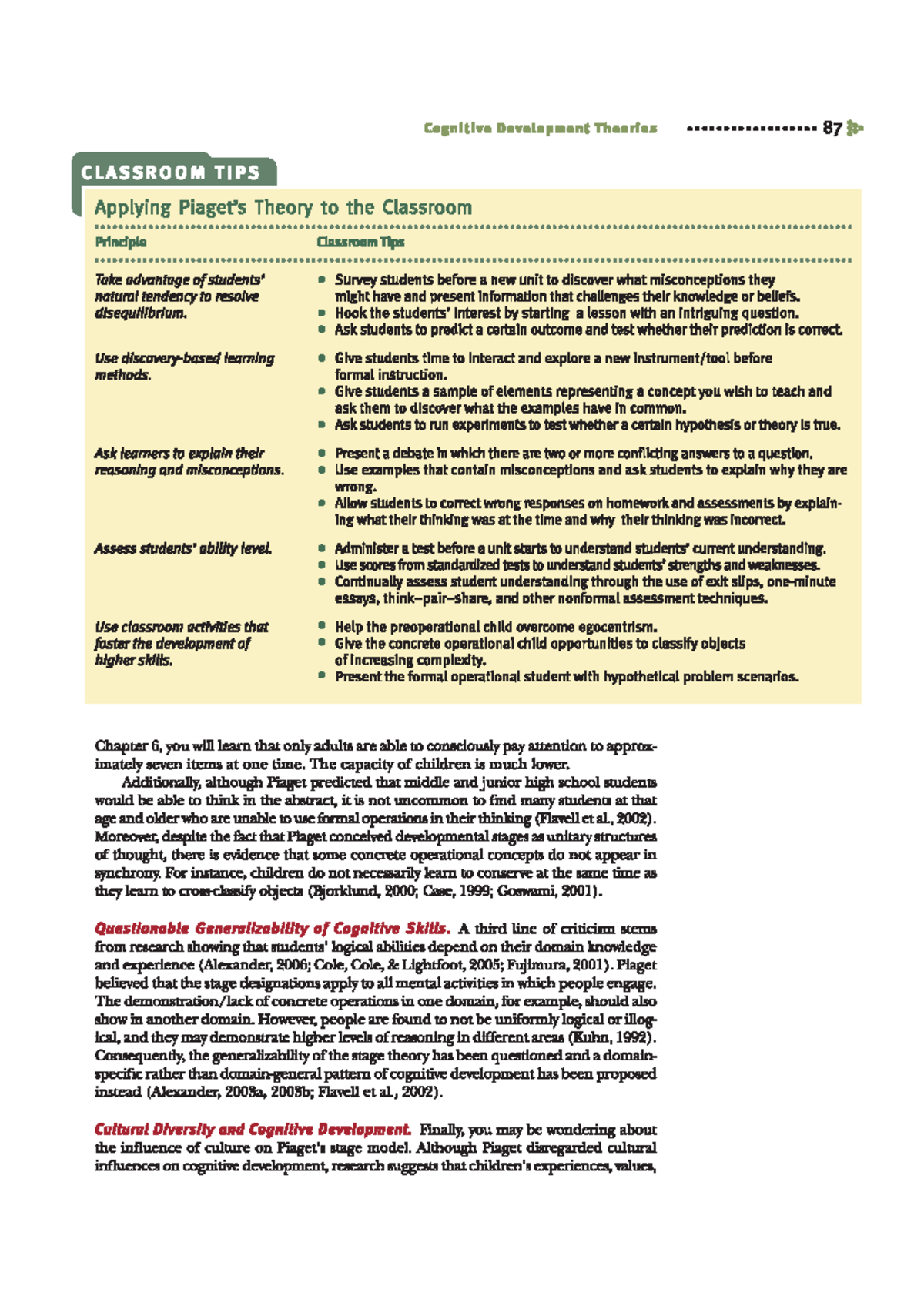 Applying Piaget’s Theory to the Classroom: Classroom Tips for Educators ...