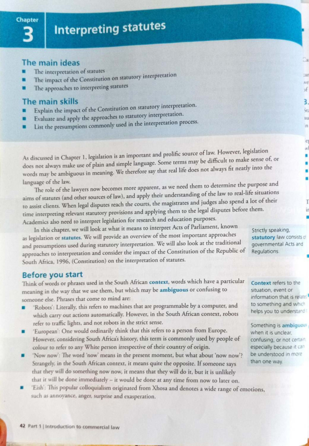 Chapter 3: Interpreting Statutes - Key Concepts and Approaches - Studocu