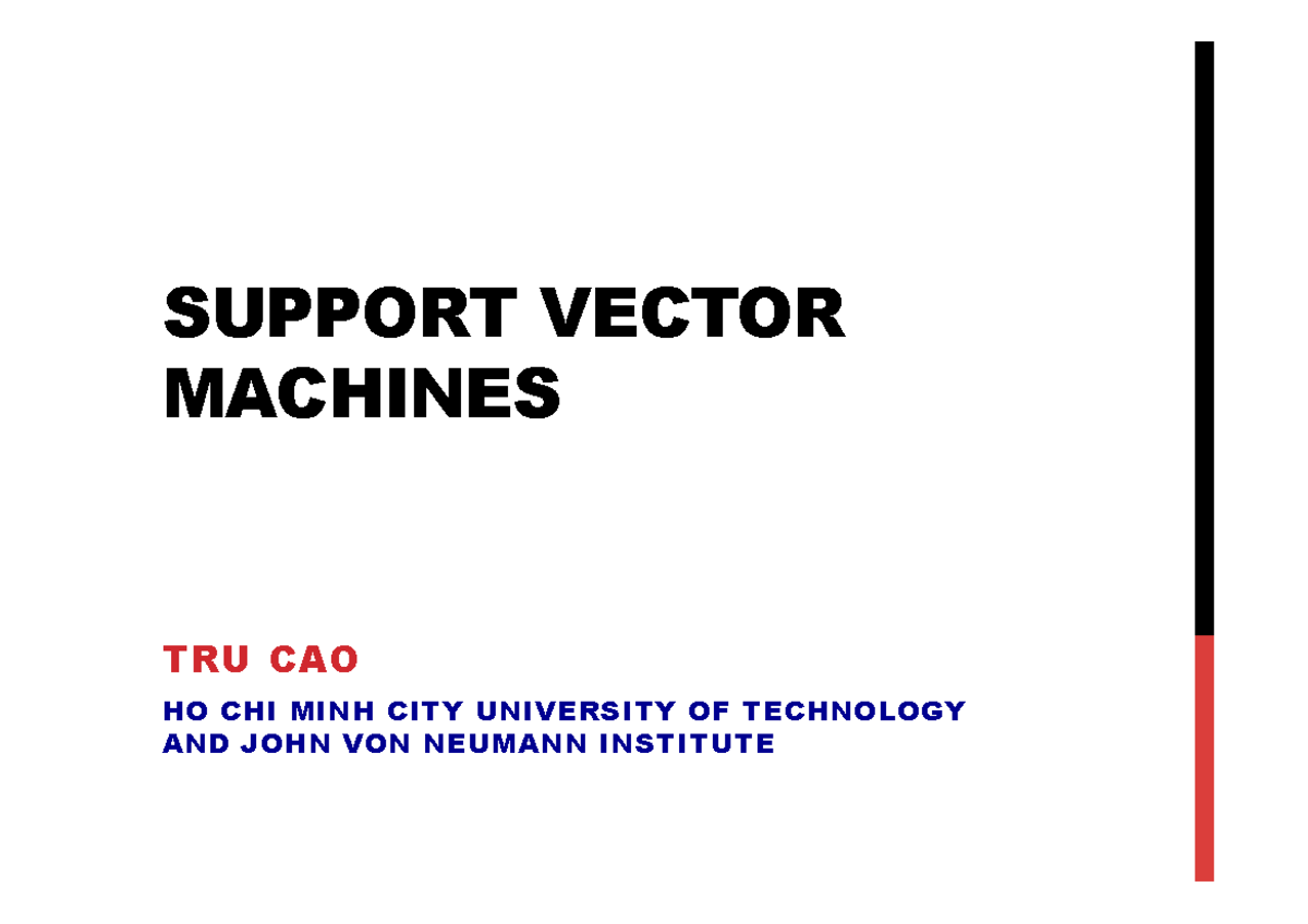 2016-SVM: Support Vector Machines Overview and Optimization Techniques ...