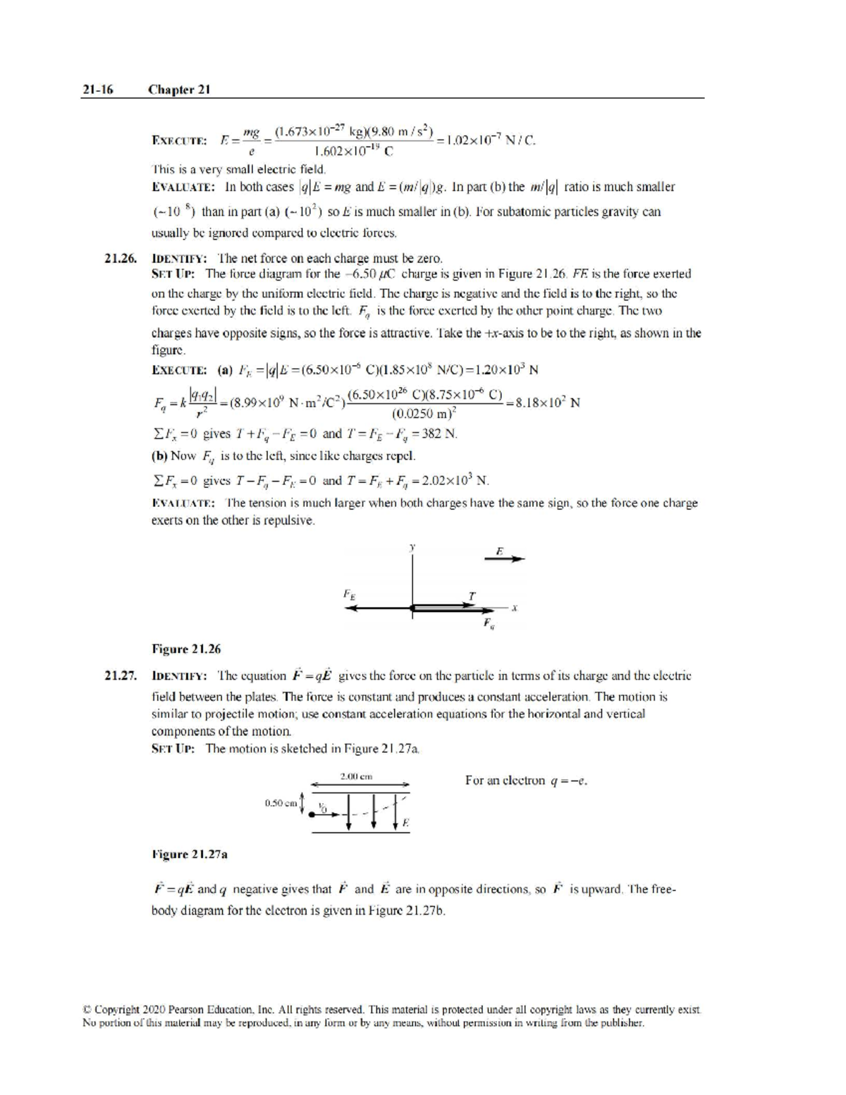 Chapter 21: Electric Fields and Forces in University Physics (15th Ed ...
