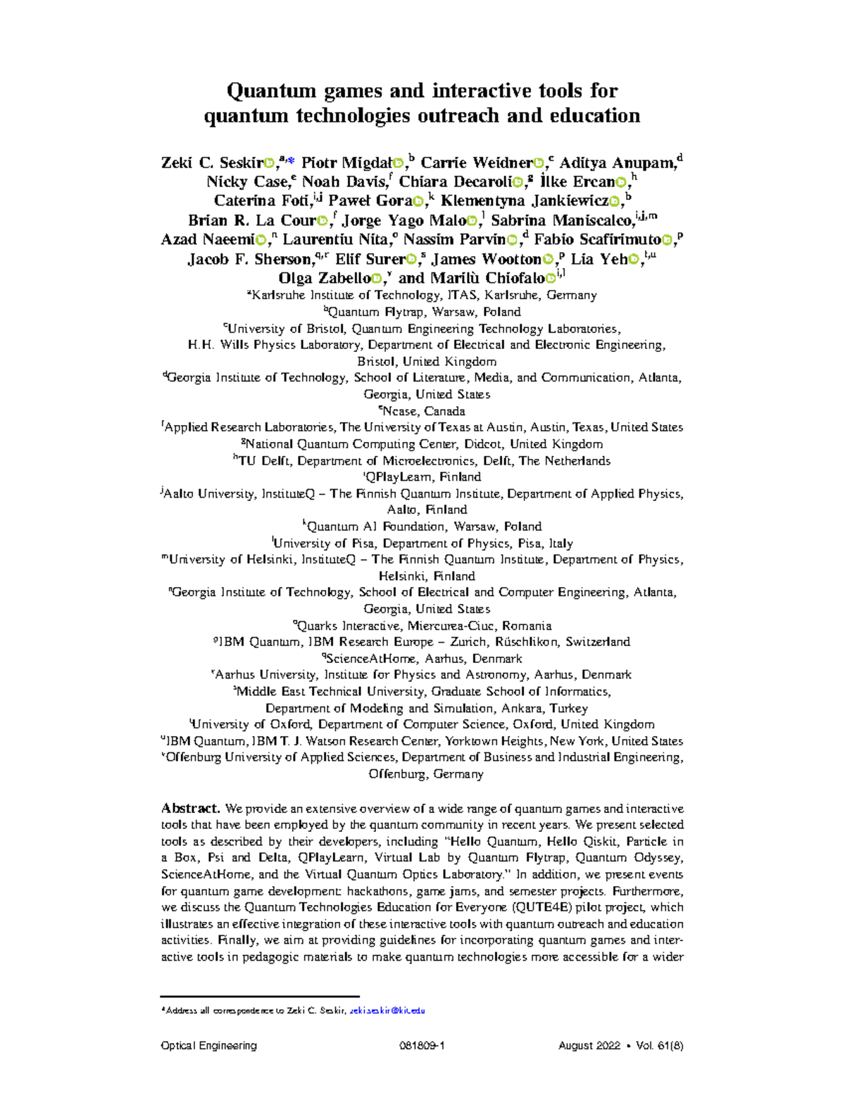 081809 1 - For activity - Quantum games and interactive tools for ...