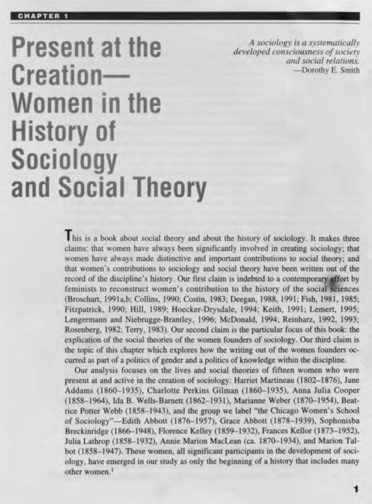 Emerging Voices: Women in Sociology and Social Theory (CHAPTER 1) - Studocu
