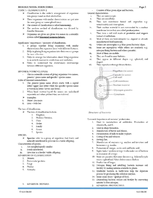 FORM 2 Biology Comprehensive Revision Notes and KCSE Qs - Studocu