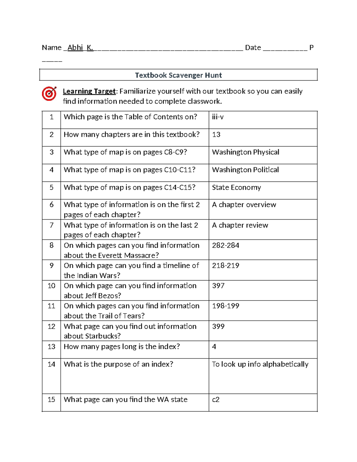 Textbook Scavenger Hunt 2024: Familiarization Guide - Studocu
