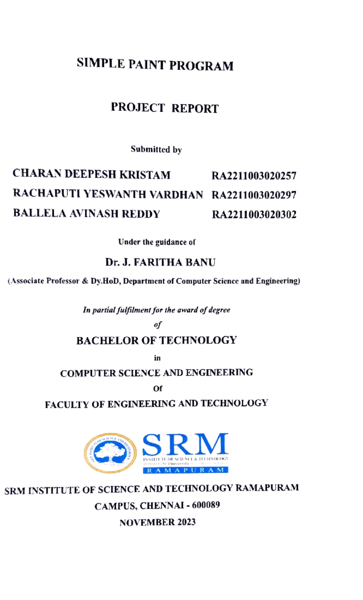 257 297 302 - Simple Paint Program Project Report for Operating Systems ...