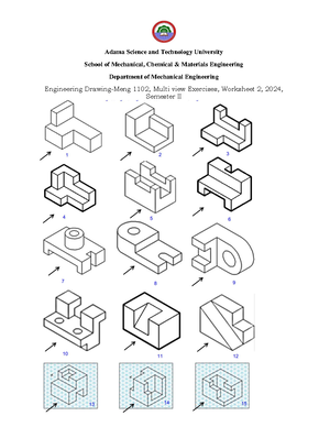Exercise on Sectional View - technical drawing - 1 Exercise on ...