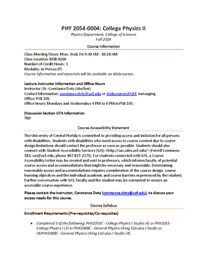 PHY2053 Formula Sheet 3 - / . 0 = 𝐴𝑣 Bernoulli 1 s Eq. for Ilowing liquid: 𝑃 + 2 3 𝜌𝑣 3 + 𝜌𝑔ℎ ...