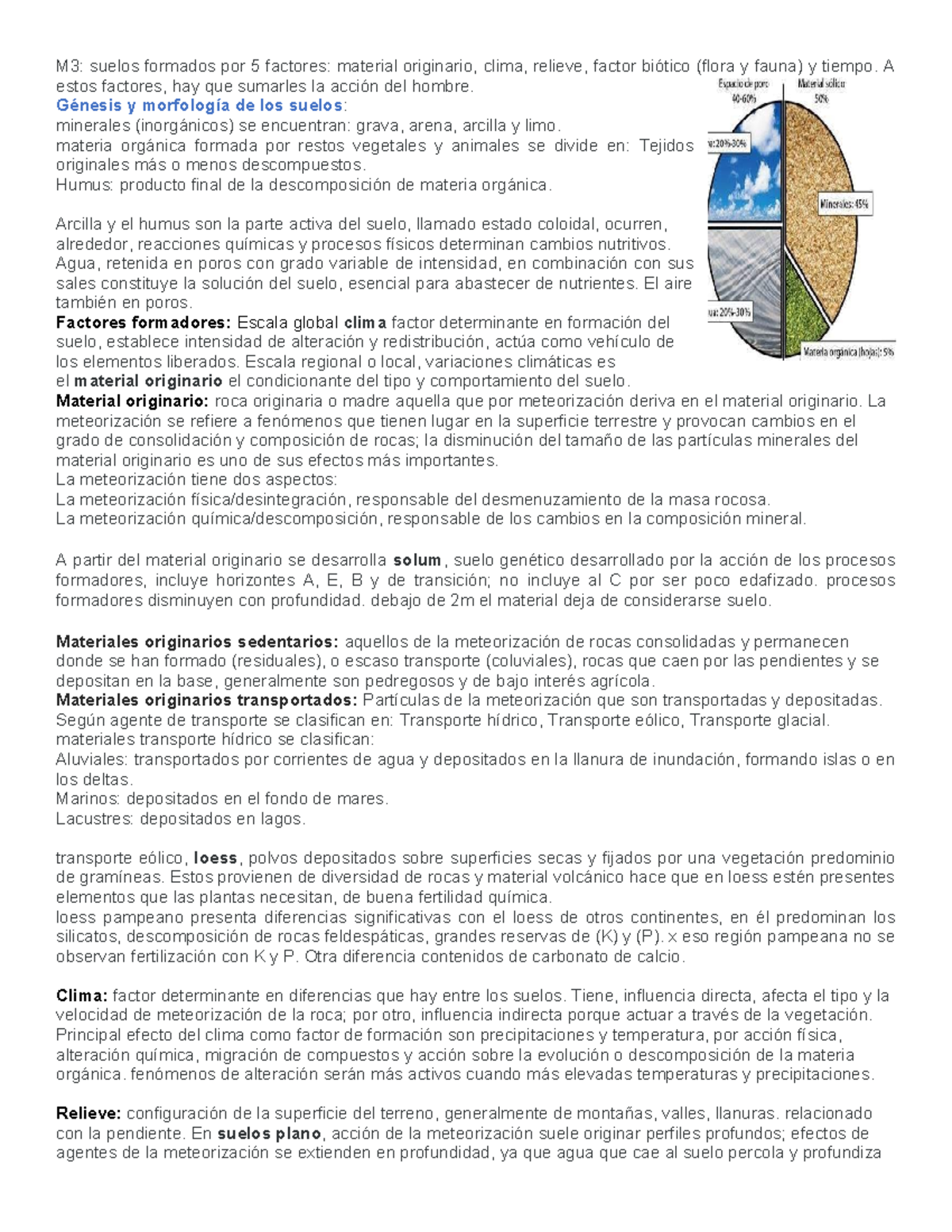 M4: Clima y Suelo: Factores Formadores y Estructura del Suelo - Studocu