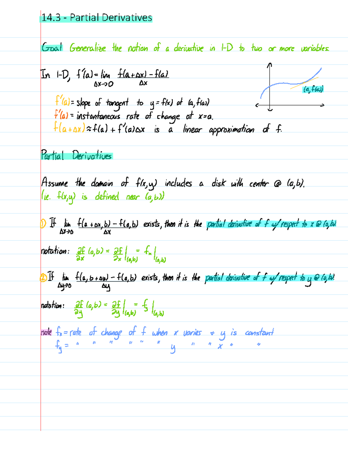 Advanced Concepts in Multivariable Calculus: Partial Derivatives and ...