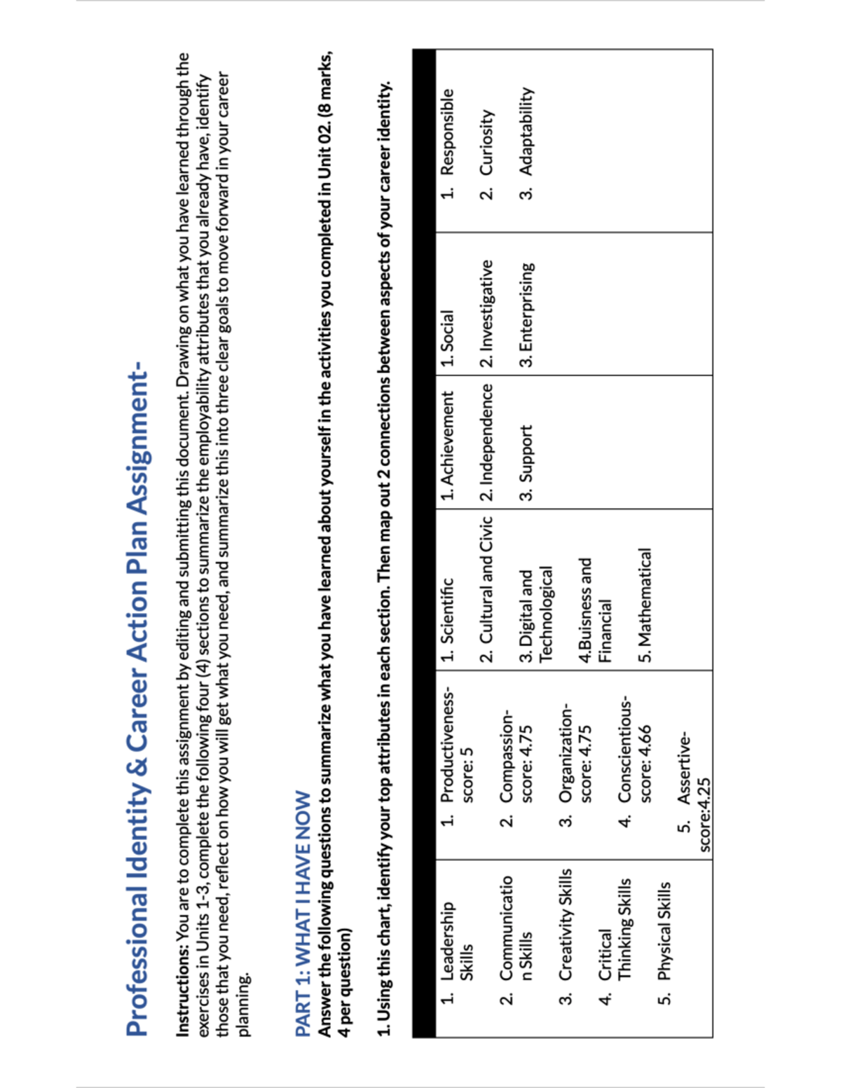Carrer action ideas - planning - Professional Identity Career Action ...