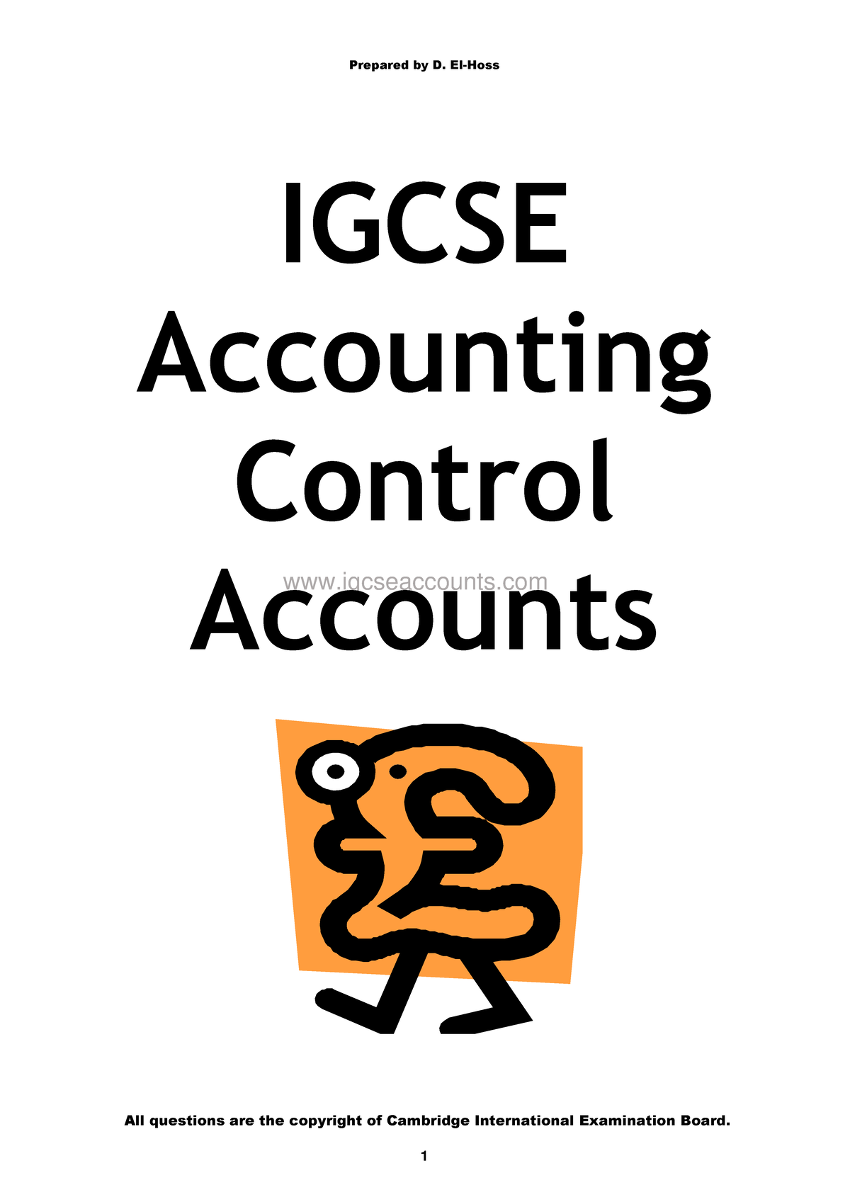 IGCSE Accounting Control Accounts: Questions & Exercises - Studocu