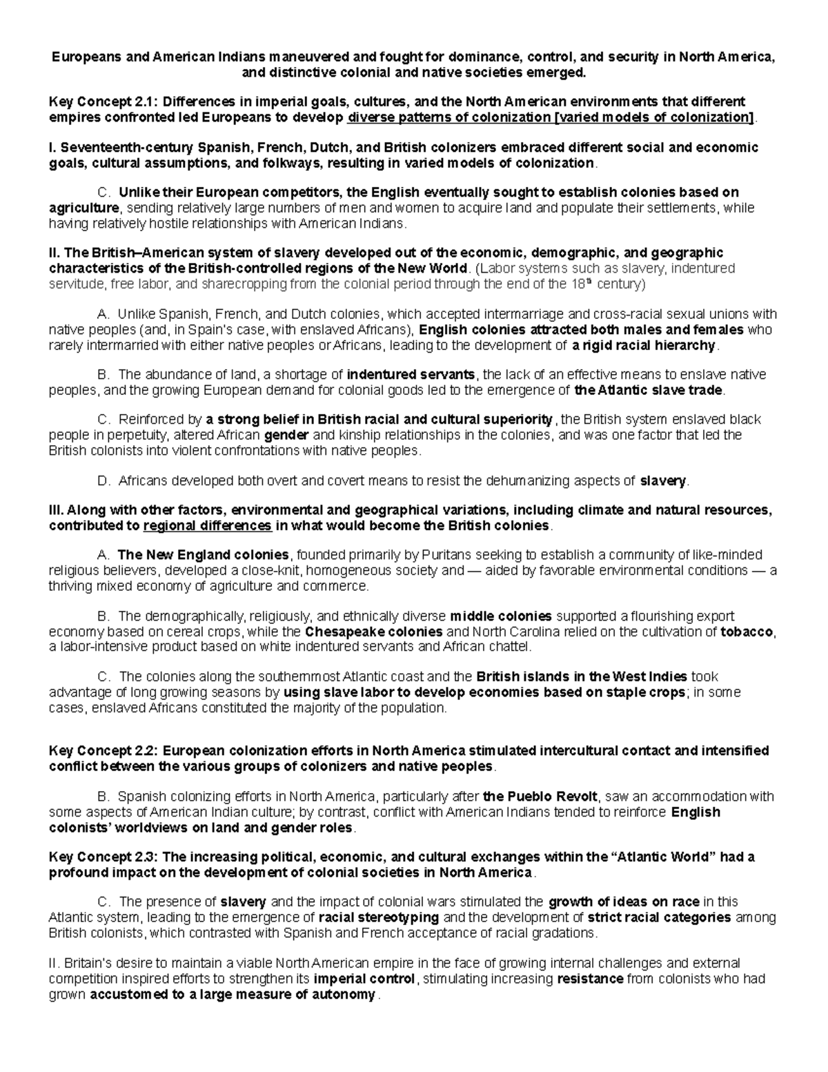 European Colonization and Native Societies in North America - Studocu