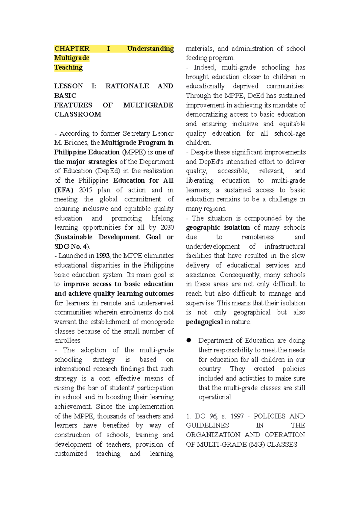 317- Teaching- Multigrade - CHAPTER I Understanding Multigrade Teaching ...