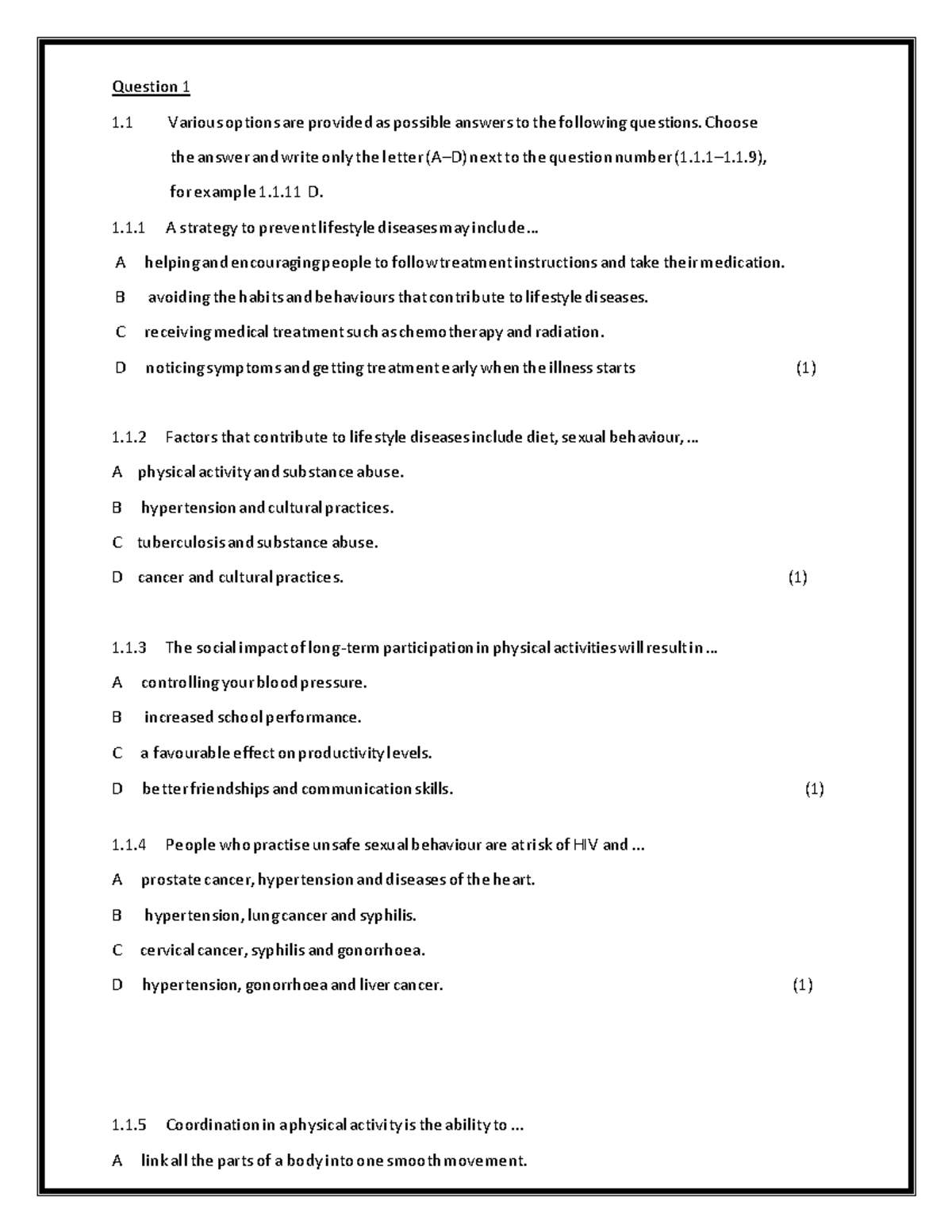 LO Grade 12 Health Education Revision Booklet Term 3 2023 - Studocu