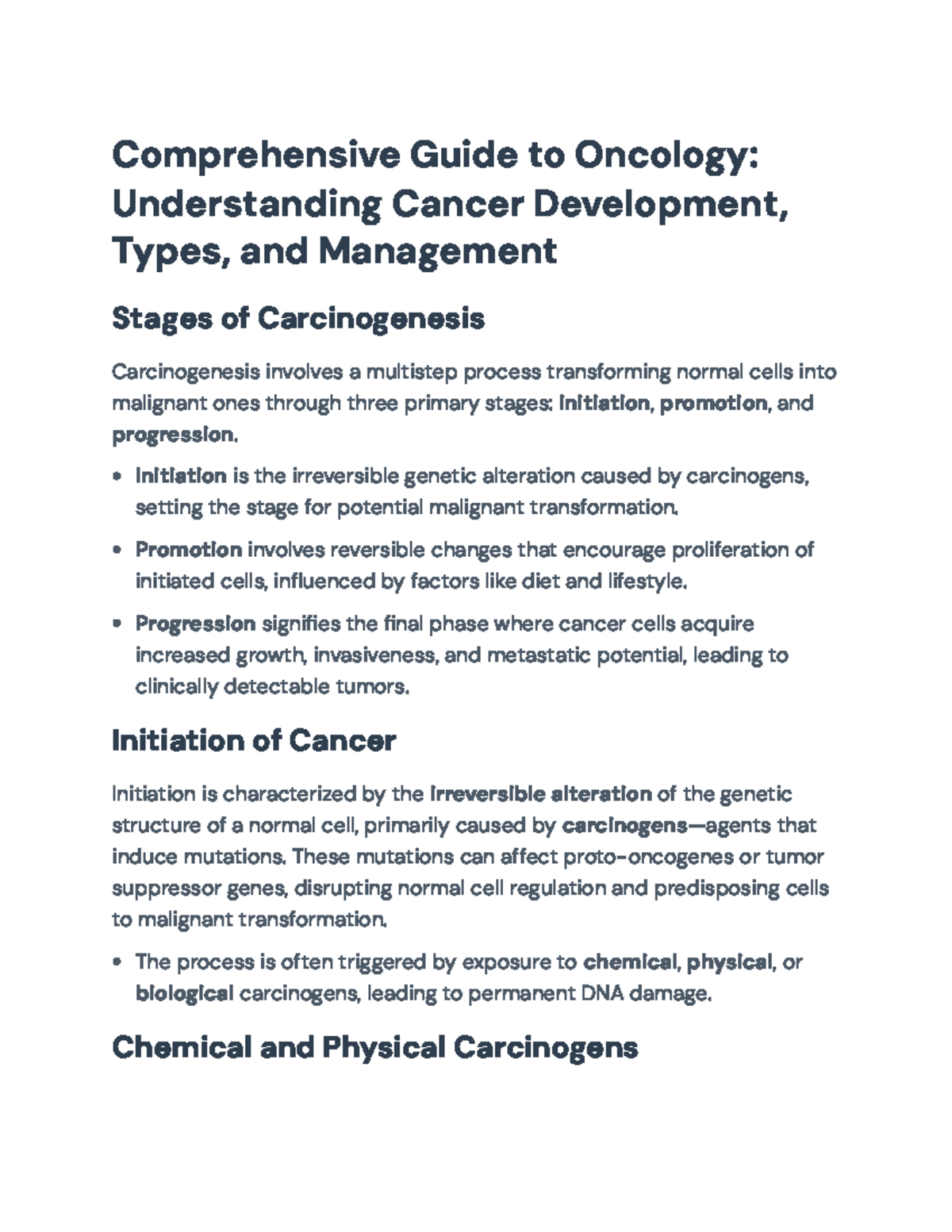 Comprehensive Overview of Oncology: Cancer Types & Treatment Strategies ...