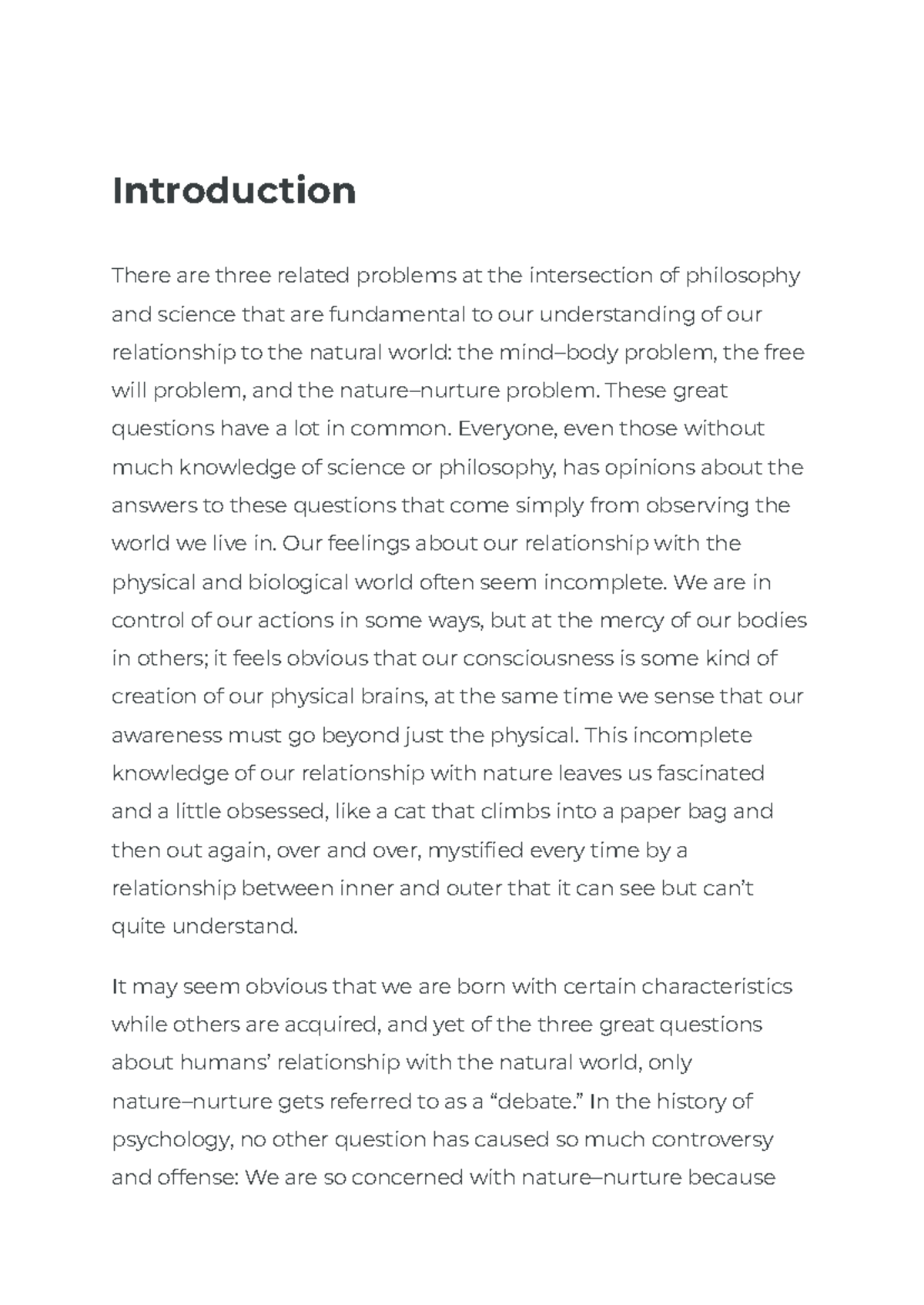 Nature vs. Nurture: Exploring Human Traits and Their Origins in ...